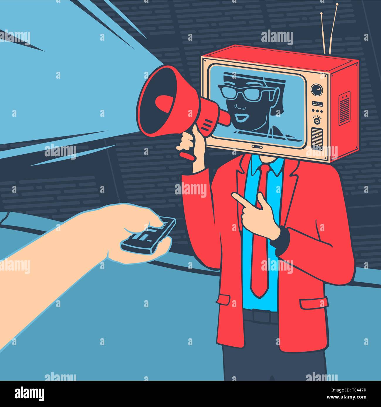 Vector Illustration Media Propaganda Concept Stock Vector Image & Art ...