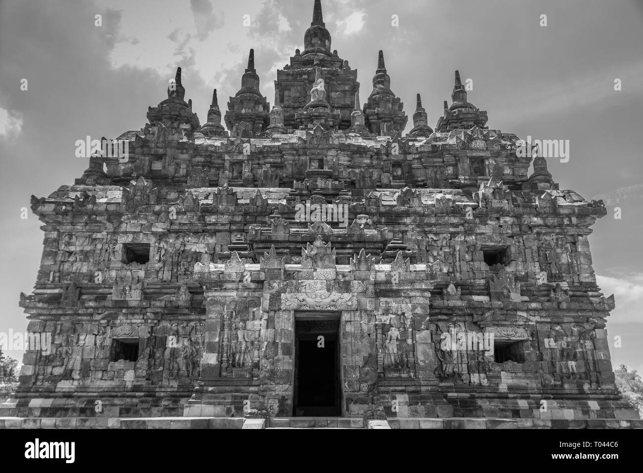 Facade of Plaosan Lor in Candi Plaosan or Plaosan Complex, 9th century ...