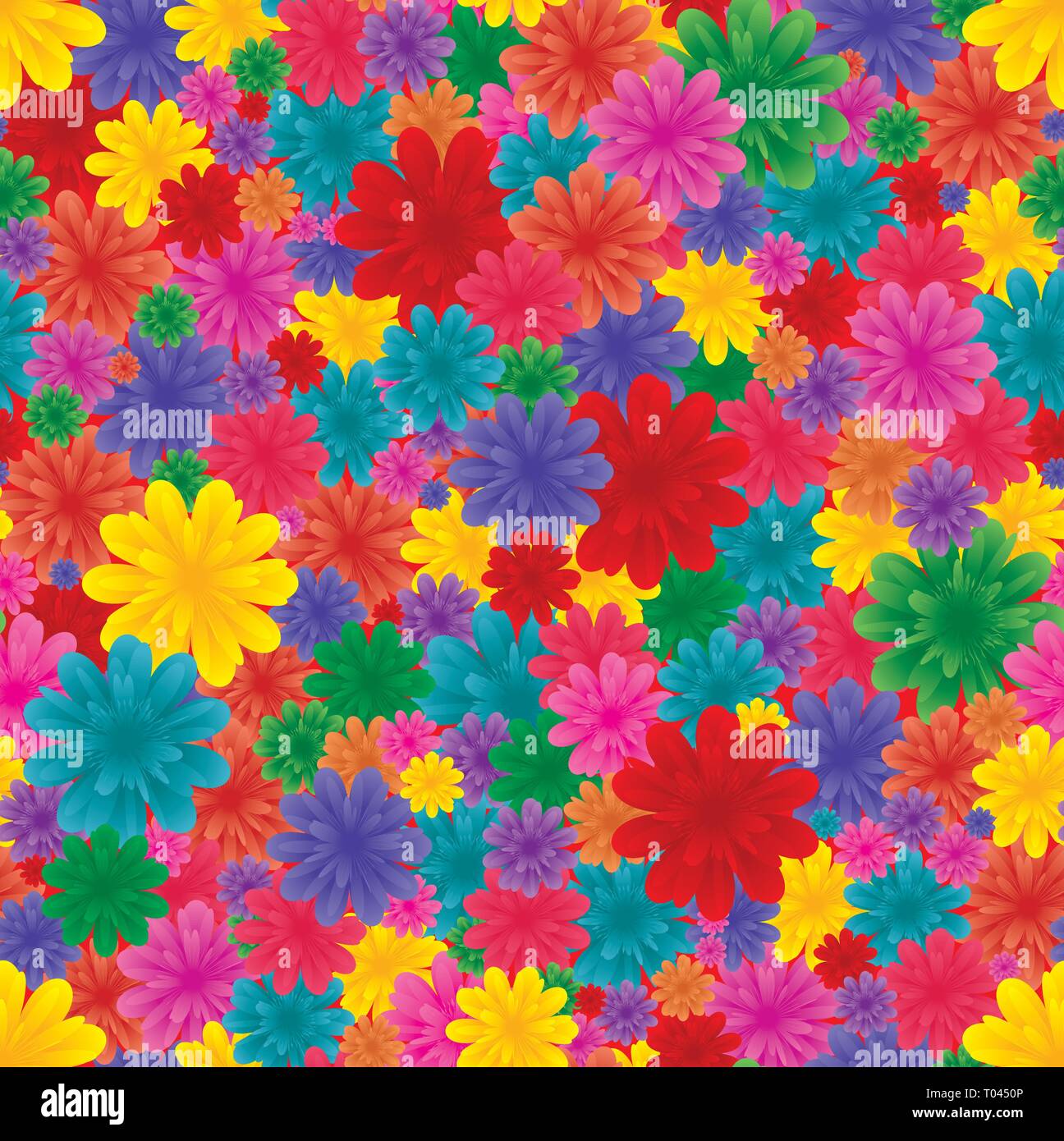 Floral seamless background, part 5. Vector illustration Stock Vector ...
