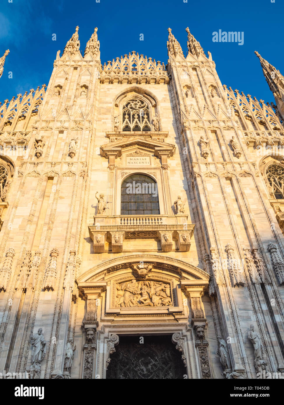 Travel to Italy - front view of Milan Cathedral (Duomo di Milano) in ...