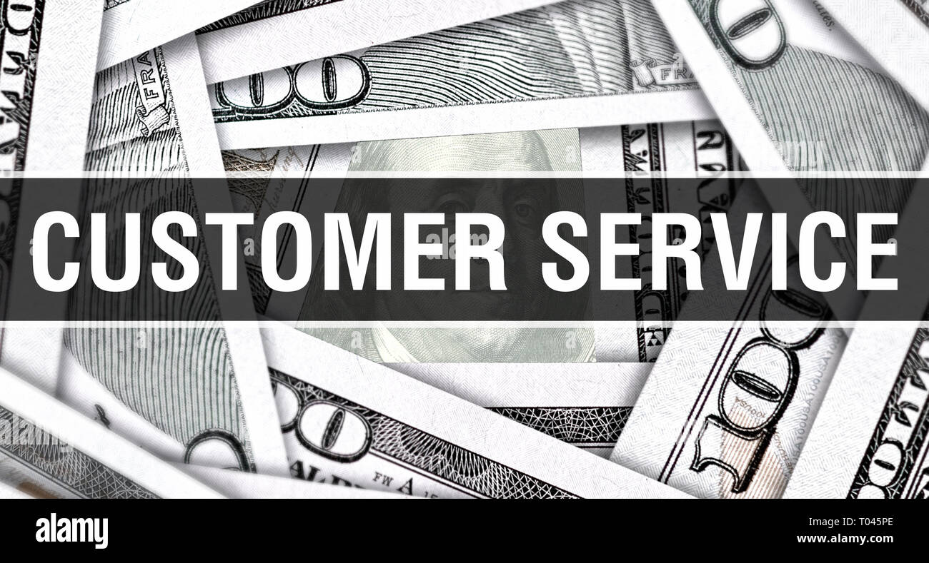 Customer Service Closeup Concept. American Dollars Cash Money,3D ...
