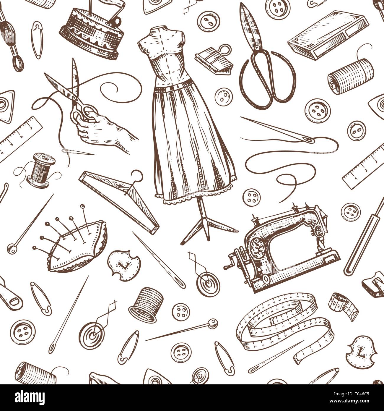Tailoring Materials Stock Vector Images Alamy