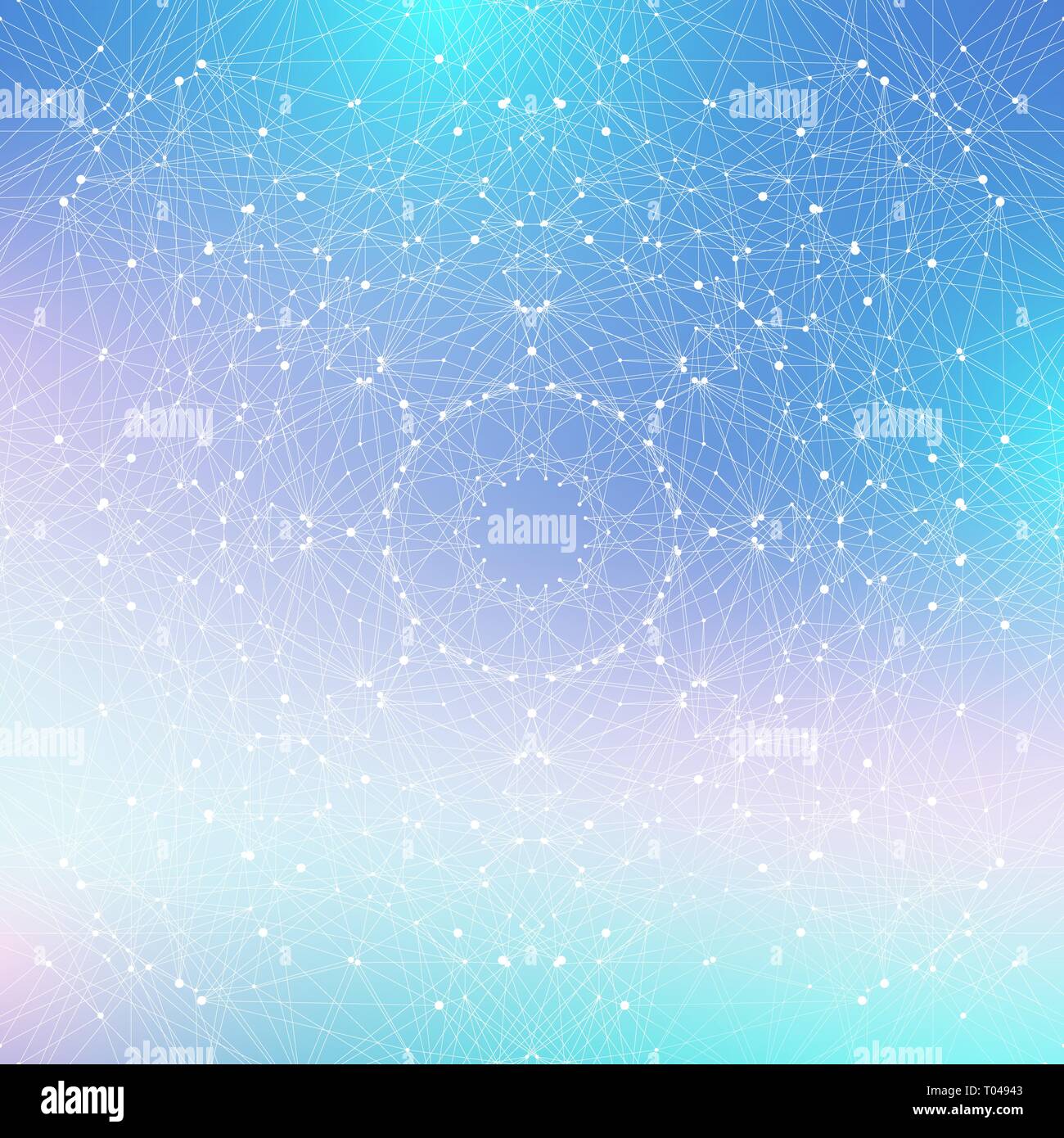 Quantum computer technology concept. Sphere explosion background. Deep ...