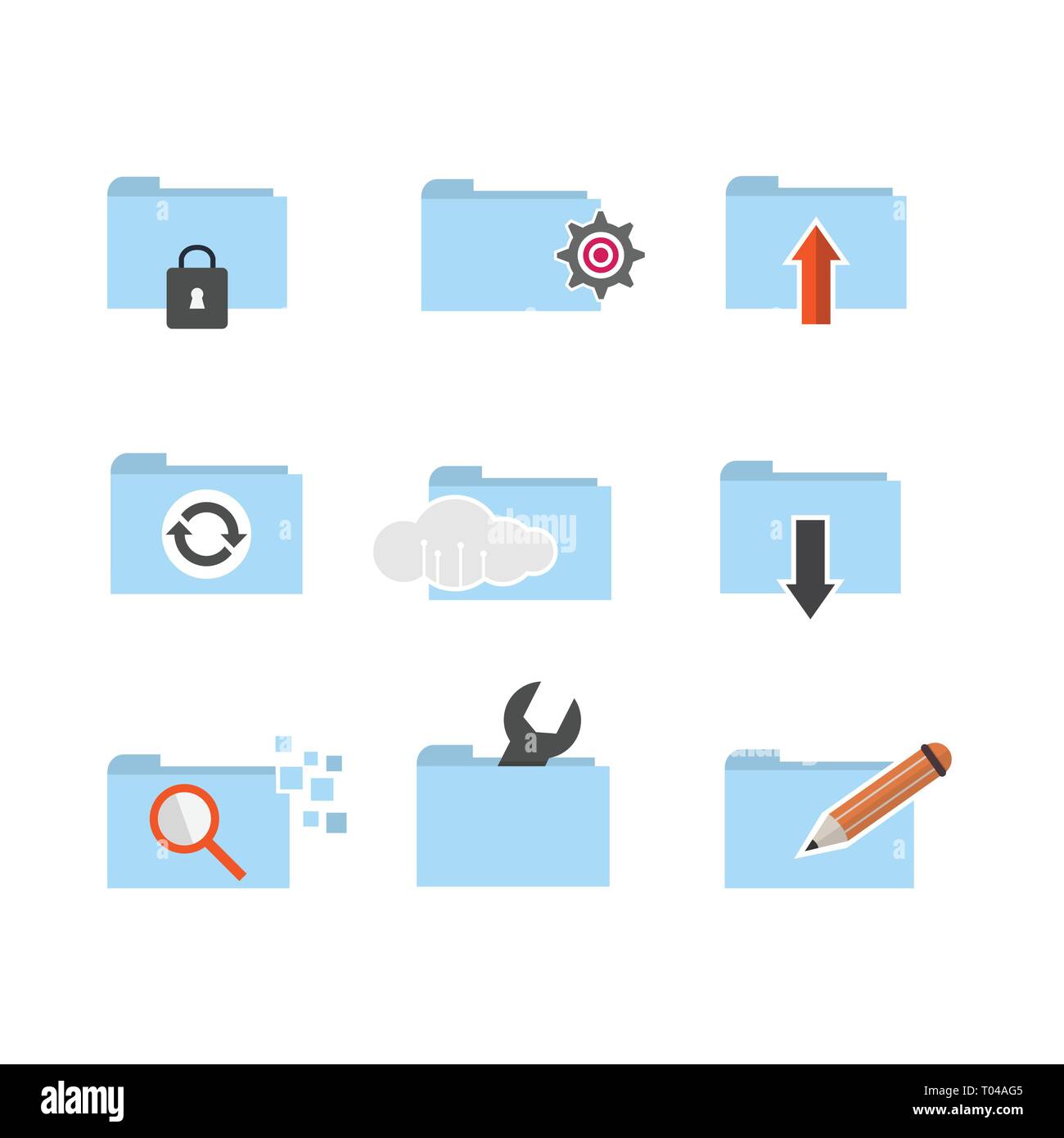 Folder cloud computing network Stock Vector Images - Alamy