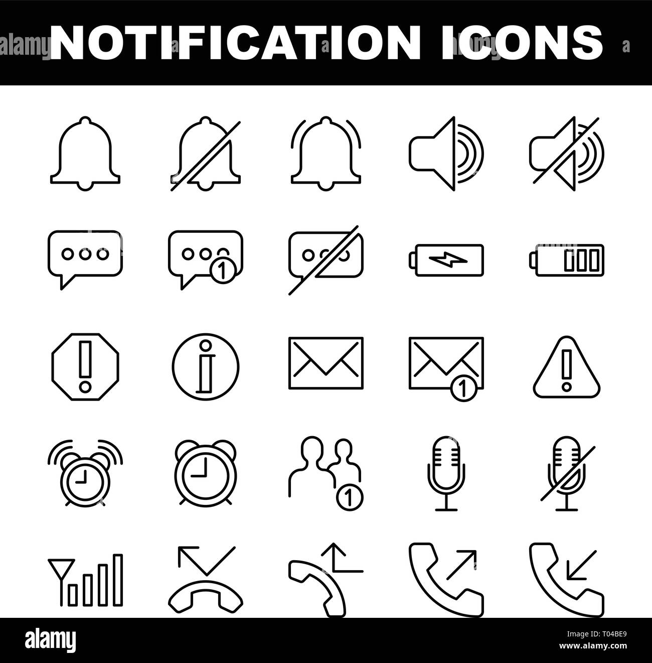 Charge notification Stock Vector Images - Alamy