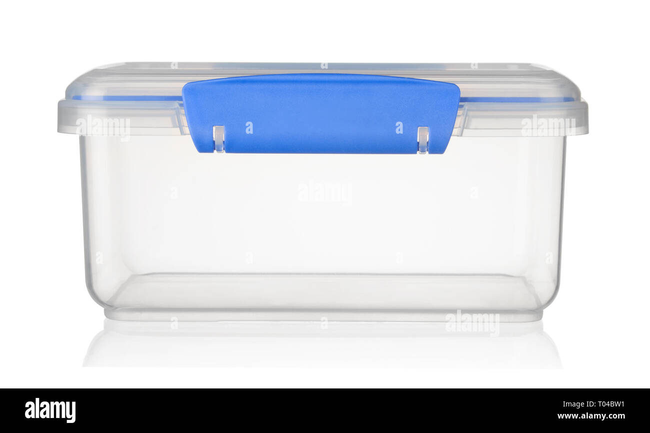 Plastic food container isolated on white background Stock Photo - Alamy