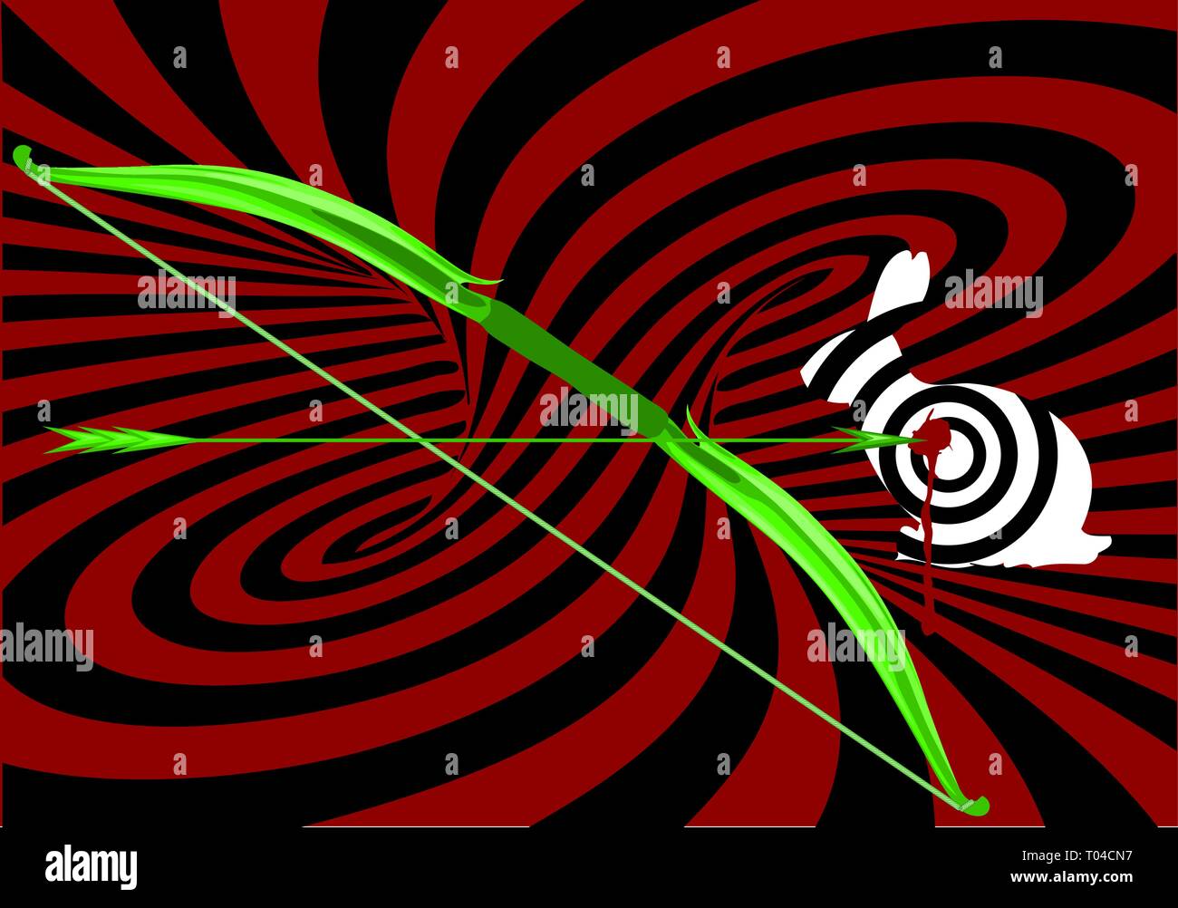 hunting with bow. abstract background with bow and target Stock Vector ...
