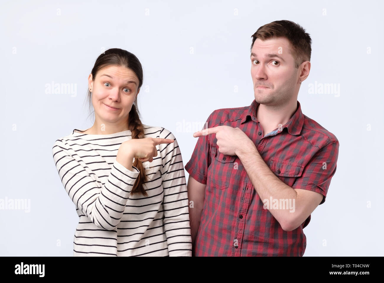 Finger pointing at each other hi-res stock photography and images - Alamy