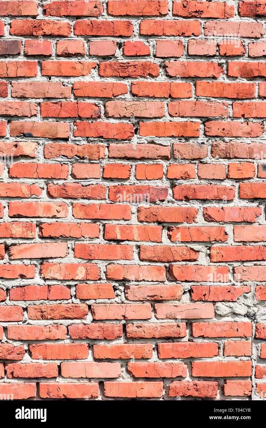 Brick wall, texture, background, summer, village, red brick Stock Photo ...
