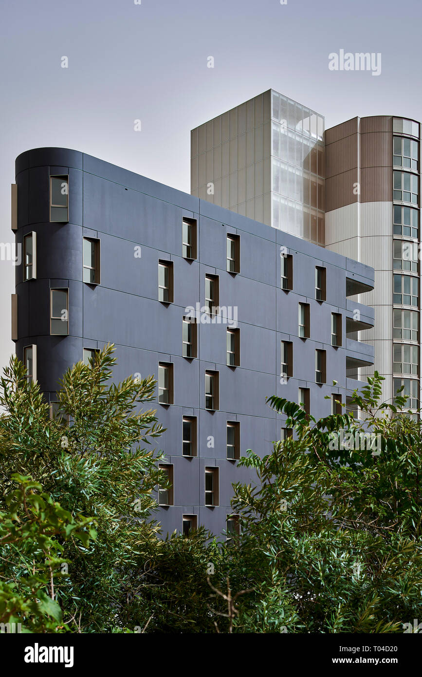 The Wheat Store building facade during dust storm. Summer Hill Flour ...