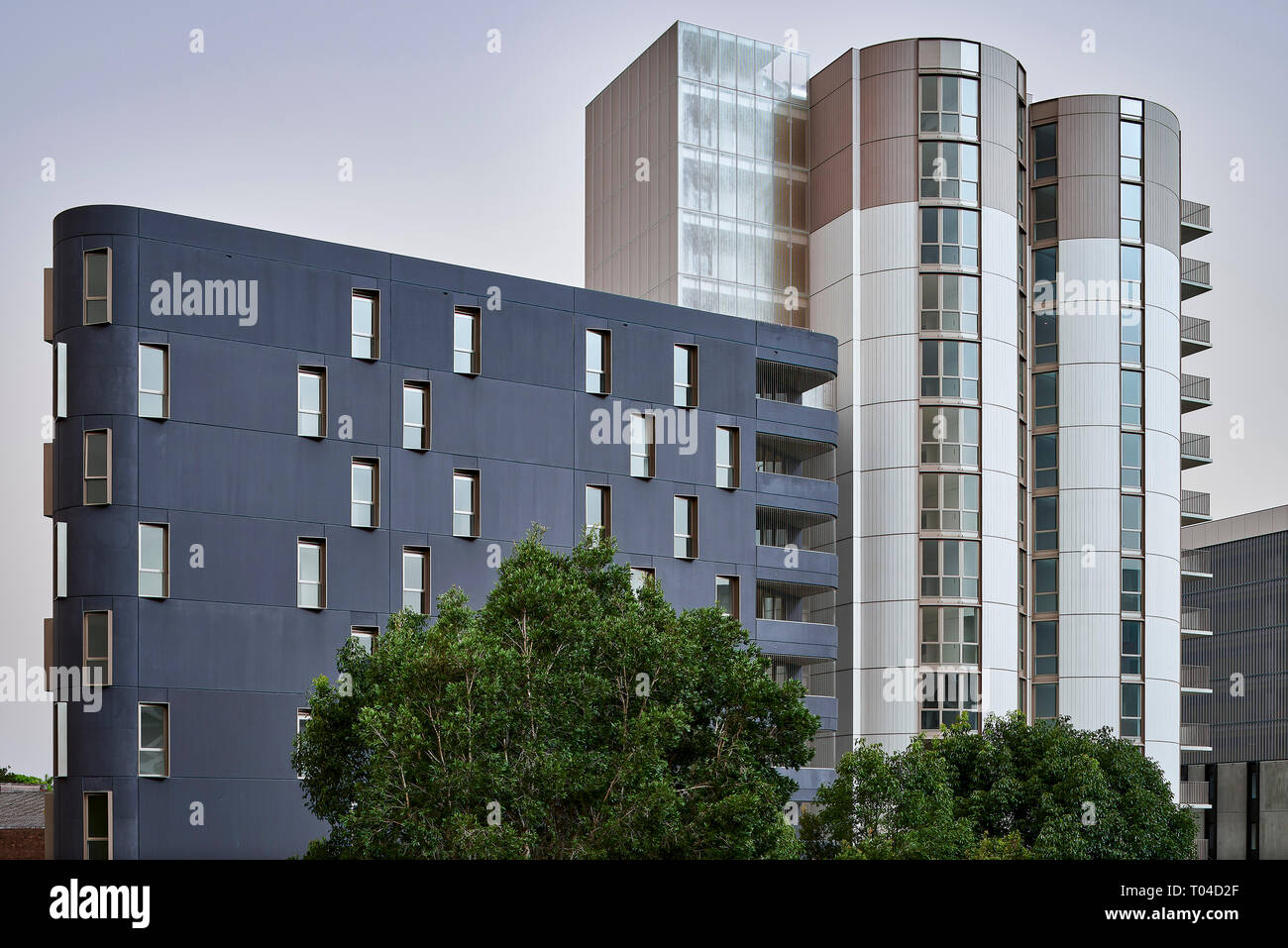 The Wheat Store and Durum Silos building facades during dust cloud ...