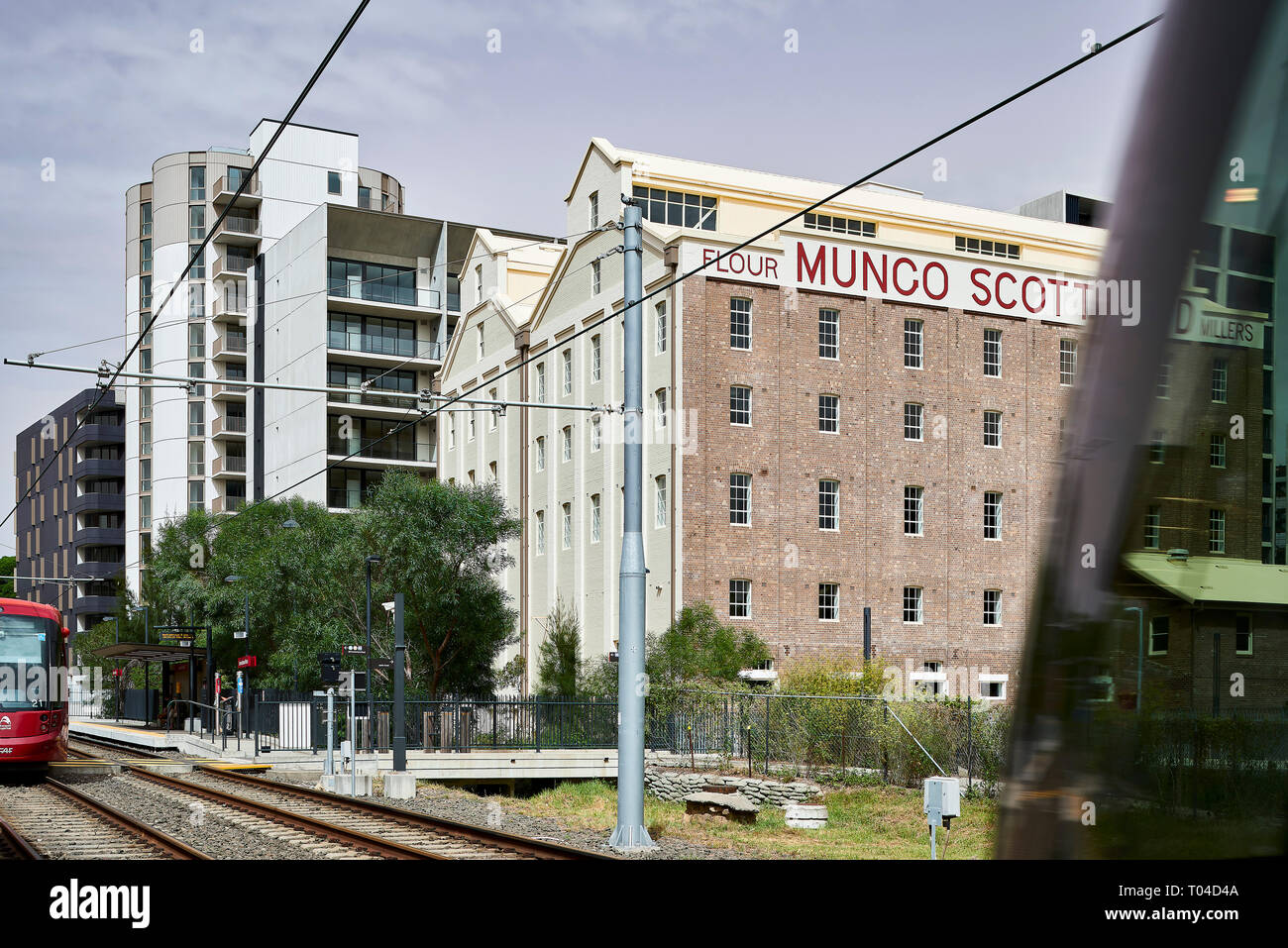 Development skyline from the light rail station platform. Summer Hill ...