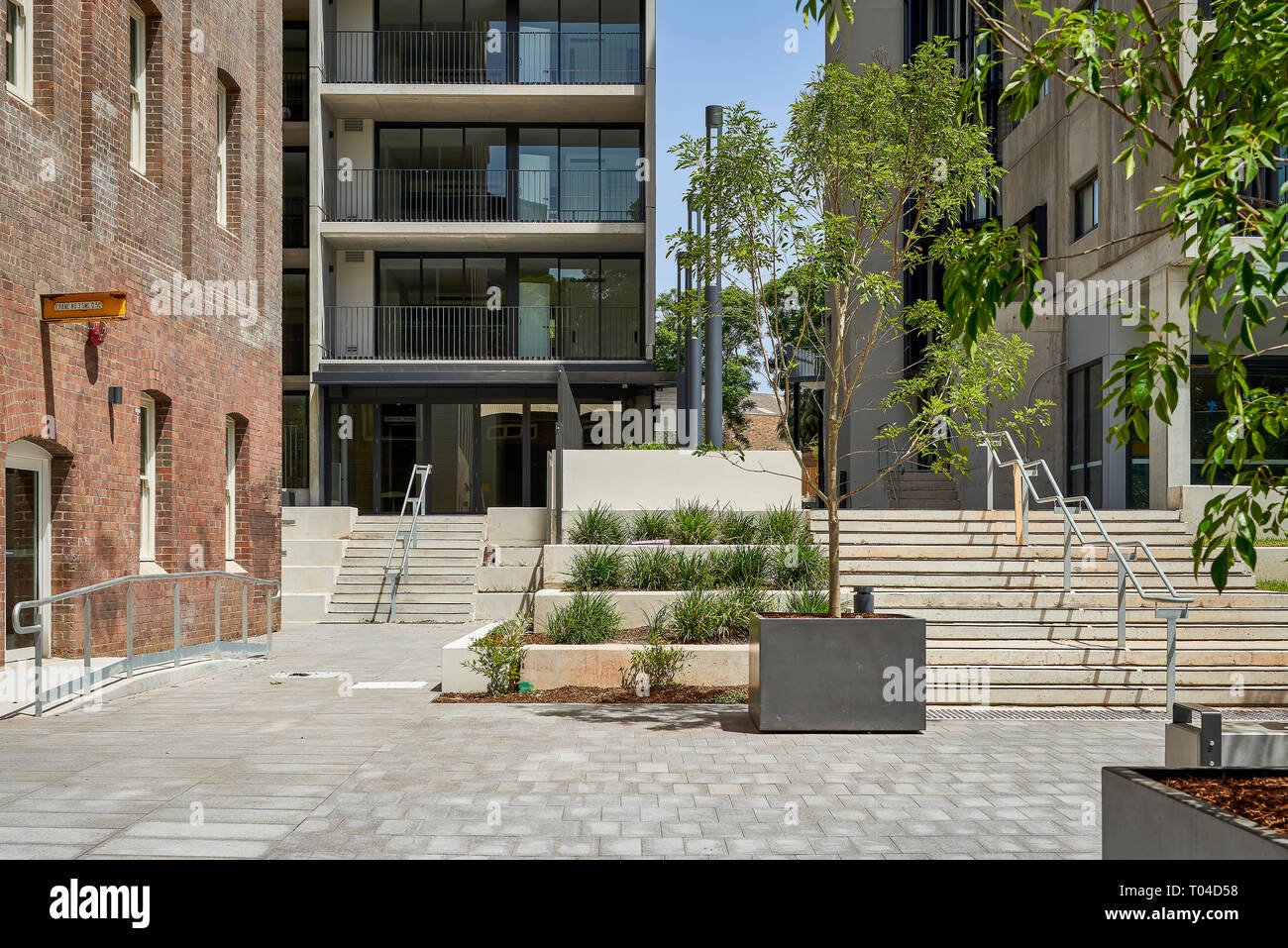 Public plaza. Summer Hill Flour Mill, Summer Hill, Australia. Architect ...