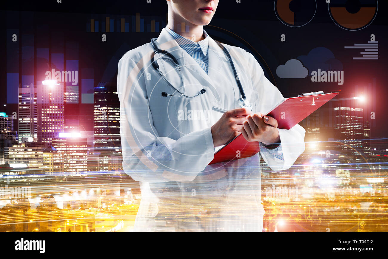 Concept of hard-working doctor Stock Photo - Alamy