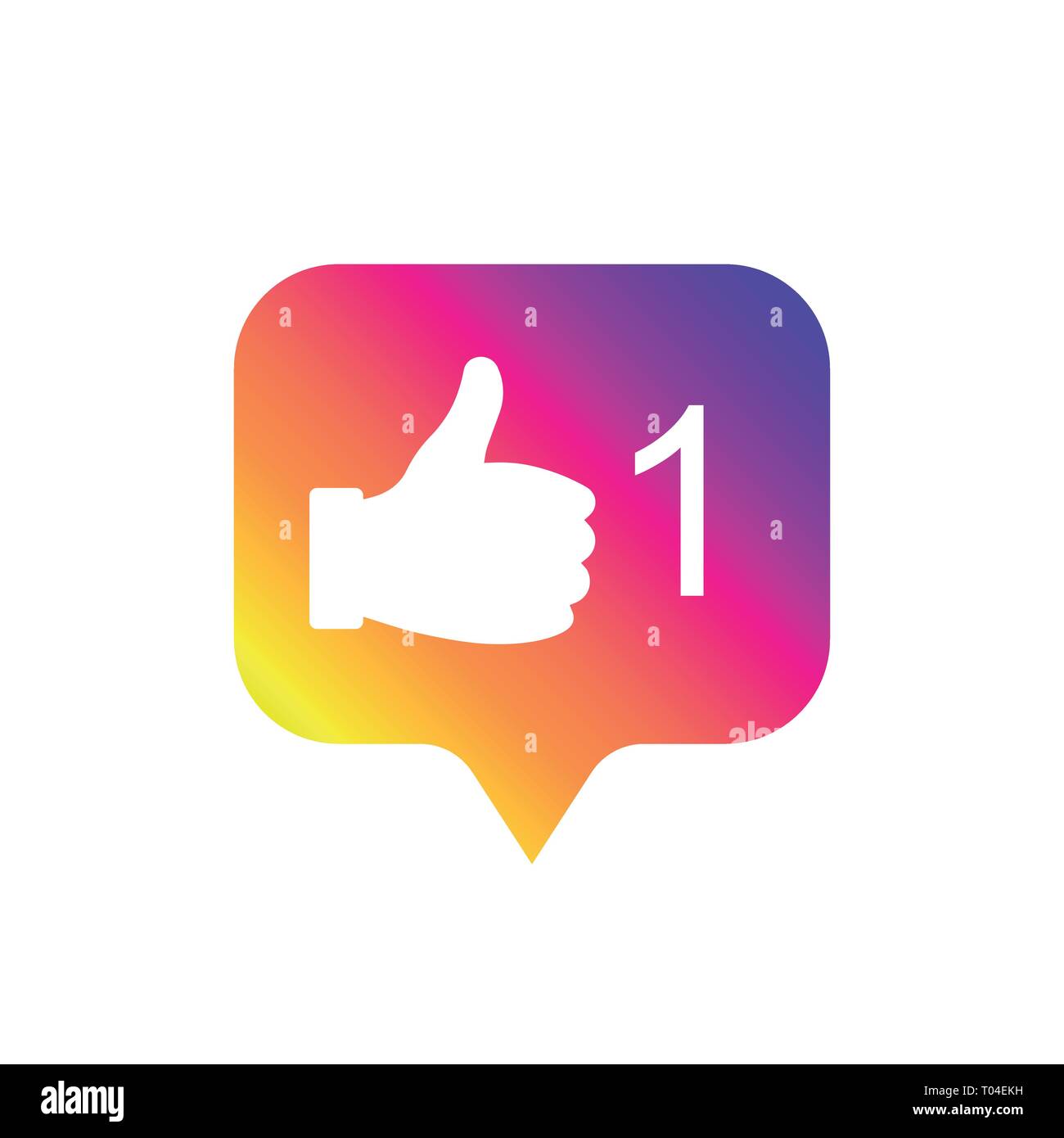 Social media modern like sign, gradient color. Like button, icon ...