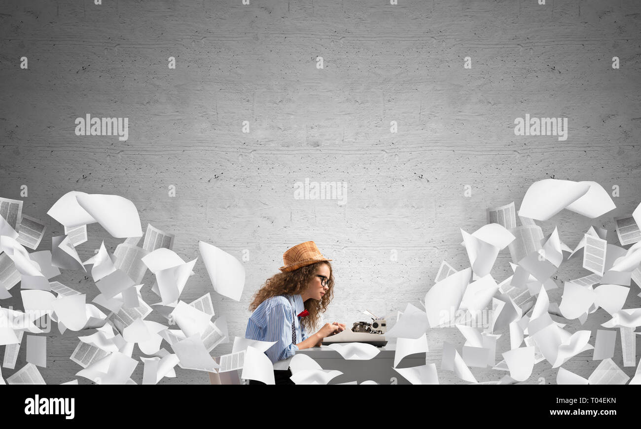 Creative inspiration of young female writer Stock Photo - Alamy