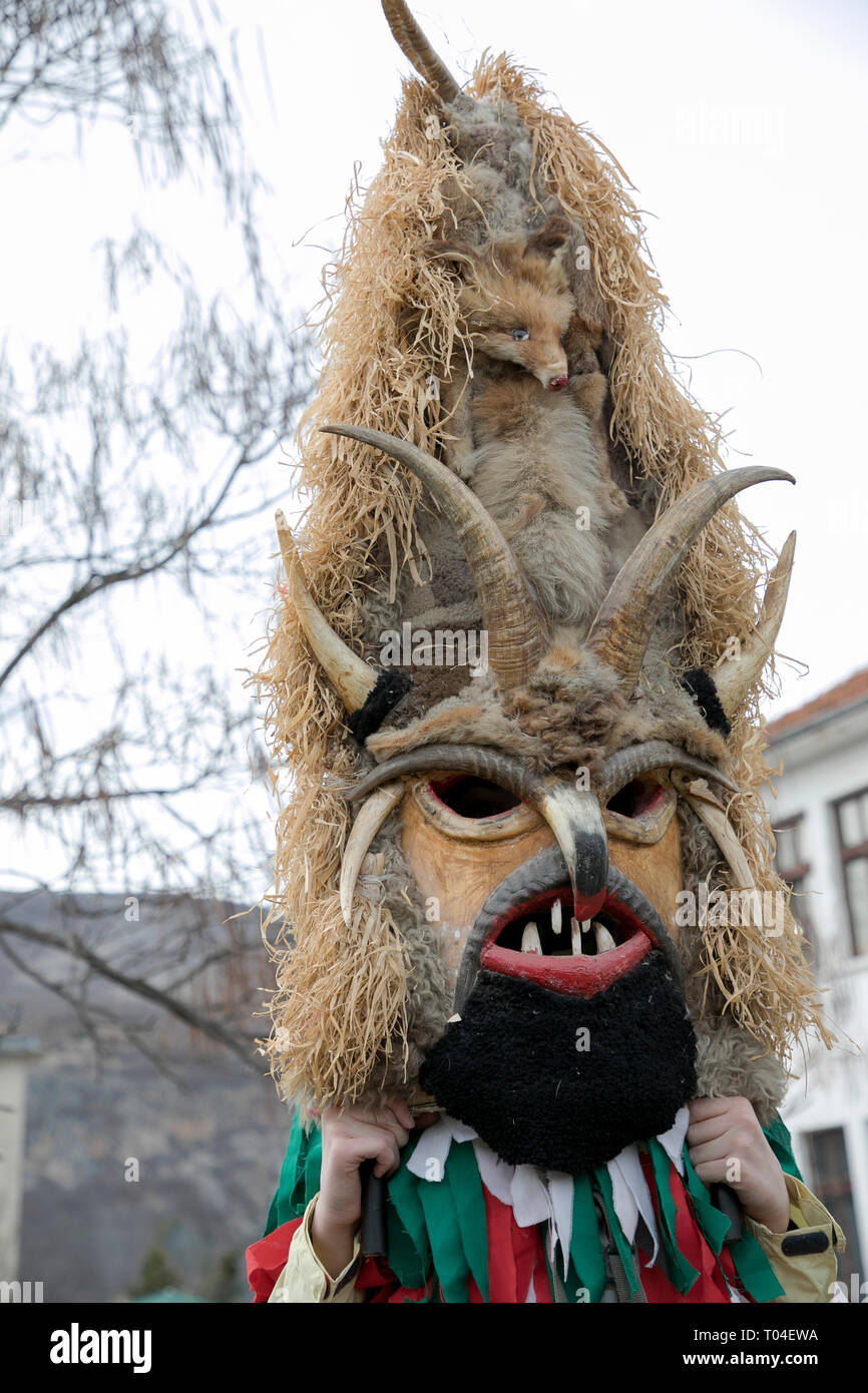 Kukeri masked people dancing scare hi-res stock photography and images ...