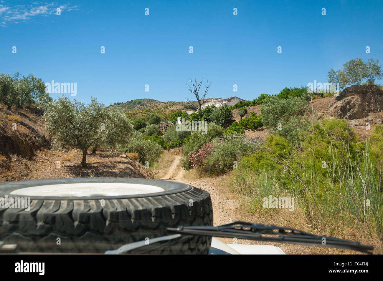 View from car driving through countryside hi-res stock photography and ...