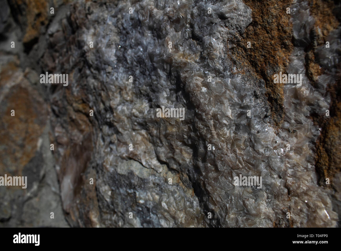 Beautiful rocky wall, with crystal shine forming on surface Stock Photo ...