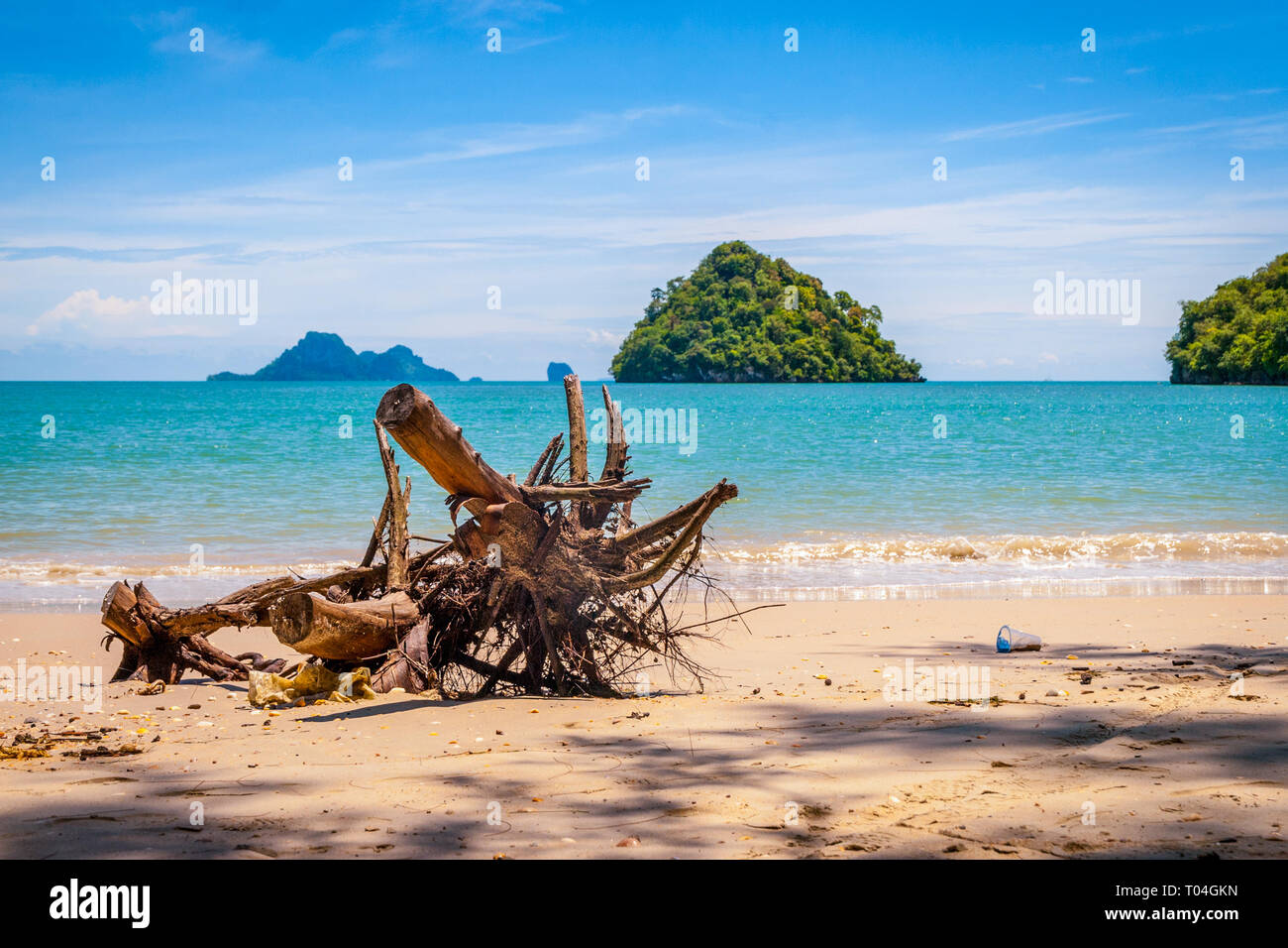 Scenic landscape of Krabi beach with islands, Thailand Stock Photo - Alamy