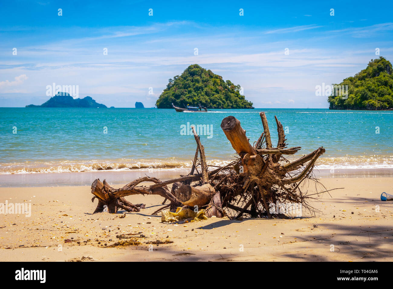 Scenic landscape of Krabi beach with islands, Thailand Stock Photo - Alamy