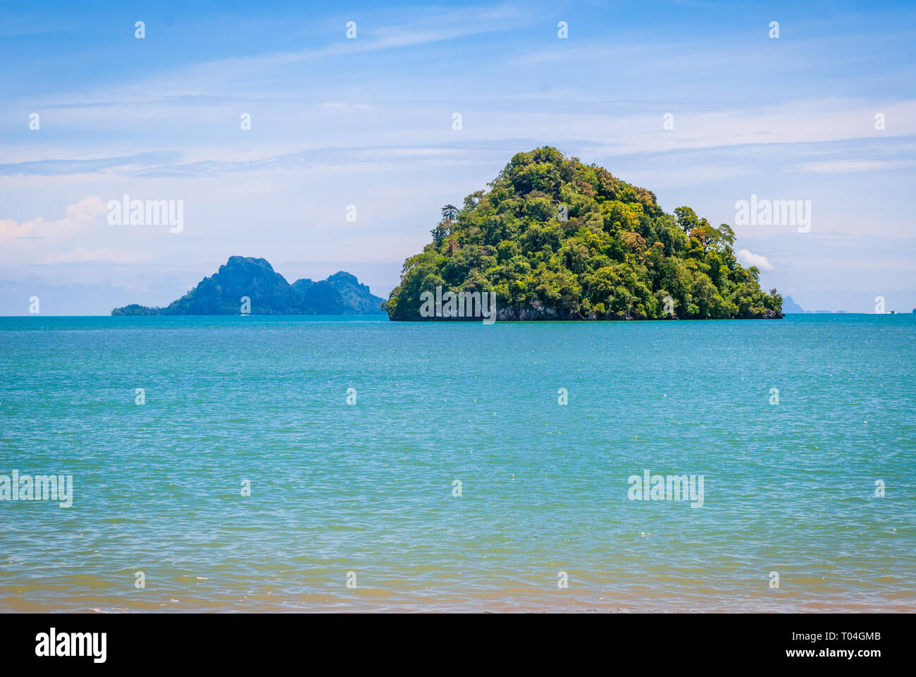 Scenic landscape of Krabi beach with islands, Thailand Stock Photo - Alamy