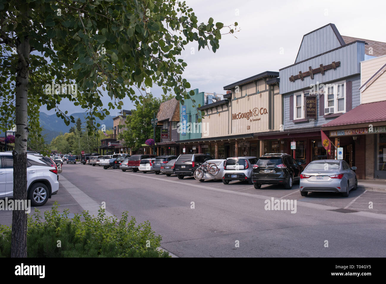 The quaint town of Whitefish, Montana is a popular tourist destination ...