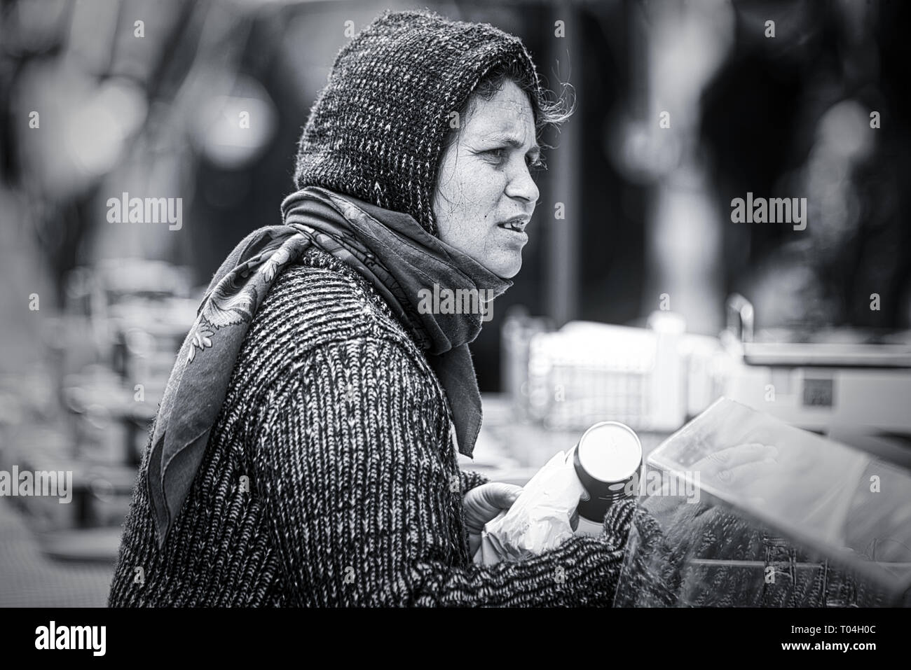 Street Portraits in Black and White Dramatic Stock Photo - Alamy