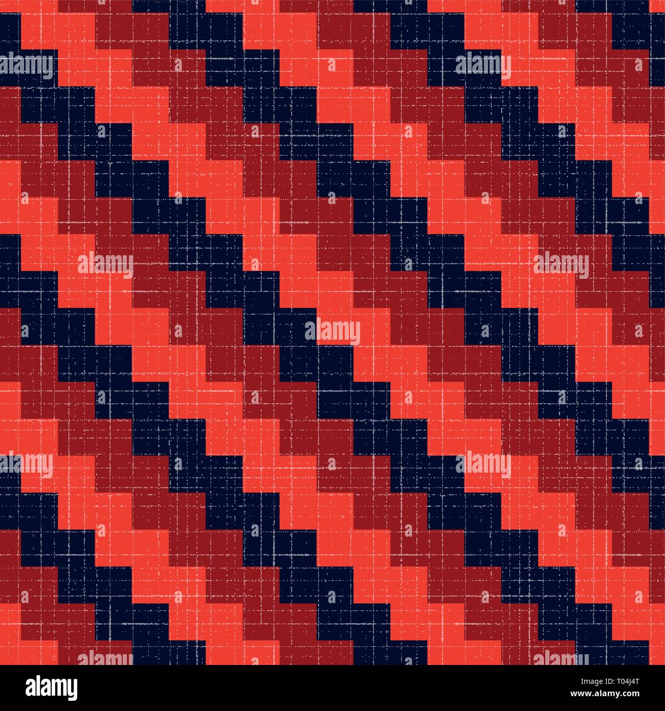 Zig Zag seamless pattern. Abstract black and red background with white textured lines Stock ...