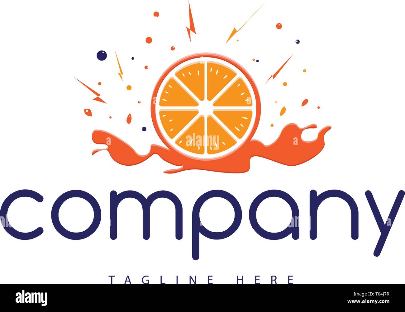 Orange Fresh feast color vector logo design Stock Vector Image & Art ...