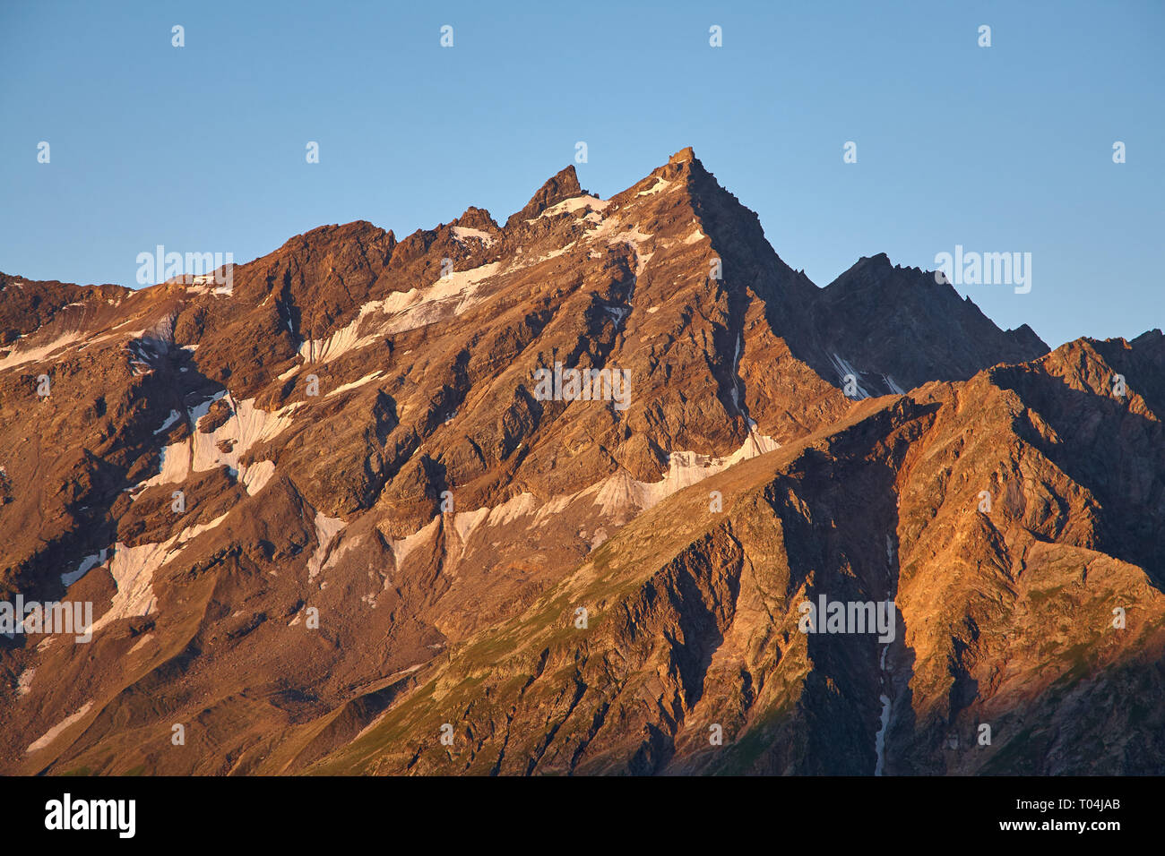 view of an alpine summer landscape. natural mountain background Stock ...