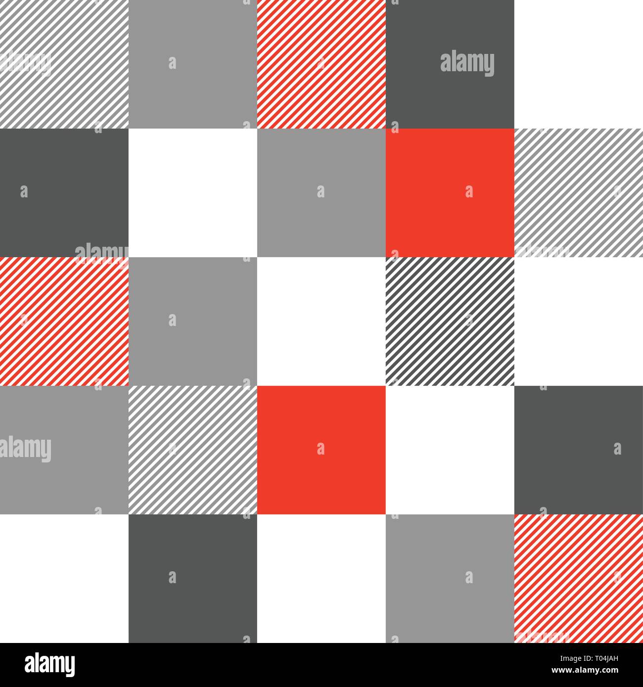 Lumberjack plaid seamless pattern vector. Squares and stripes ...