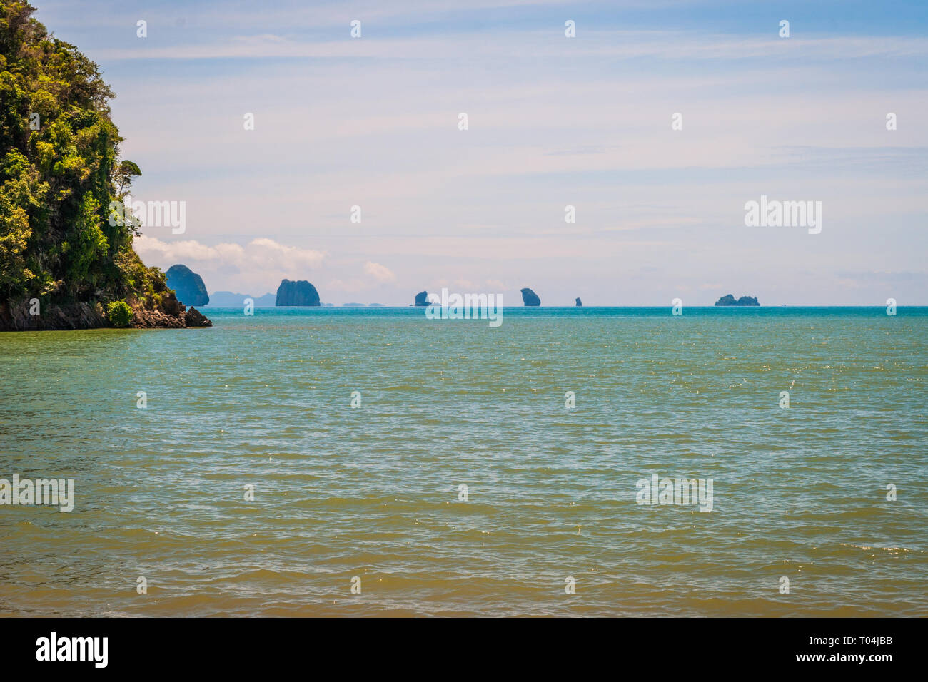 Scenic landscape of Krabi beach with islands, Thailand Stock Photo - Alamy