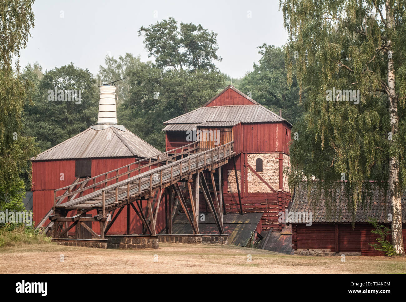 The Rust furnace and the Blast furnace in the ancient ironworks in ...