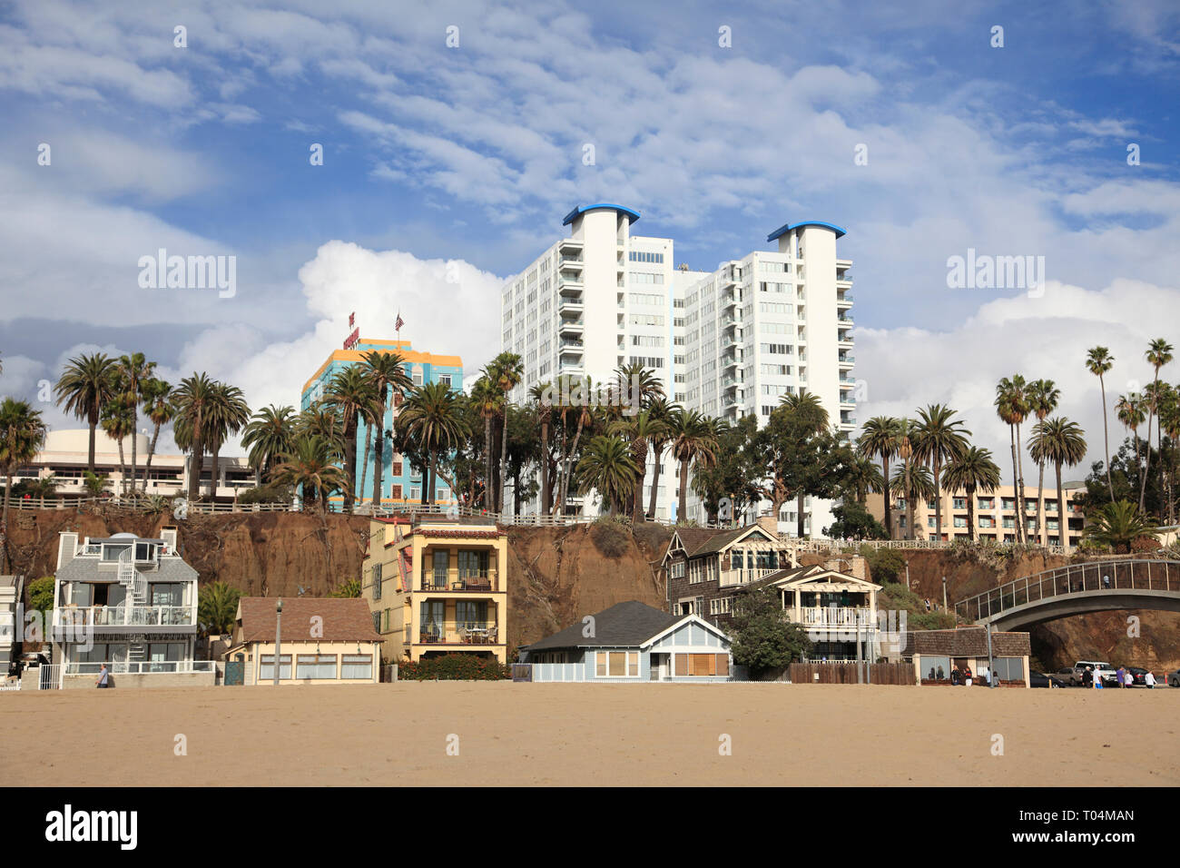 Beach Houses on the Strand Santa Monica, Los Angeles, California, USA ...