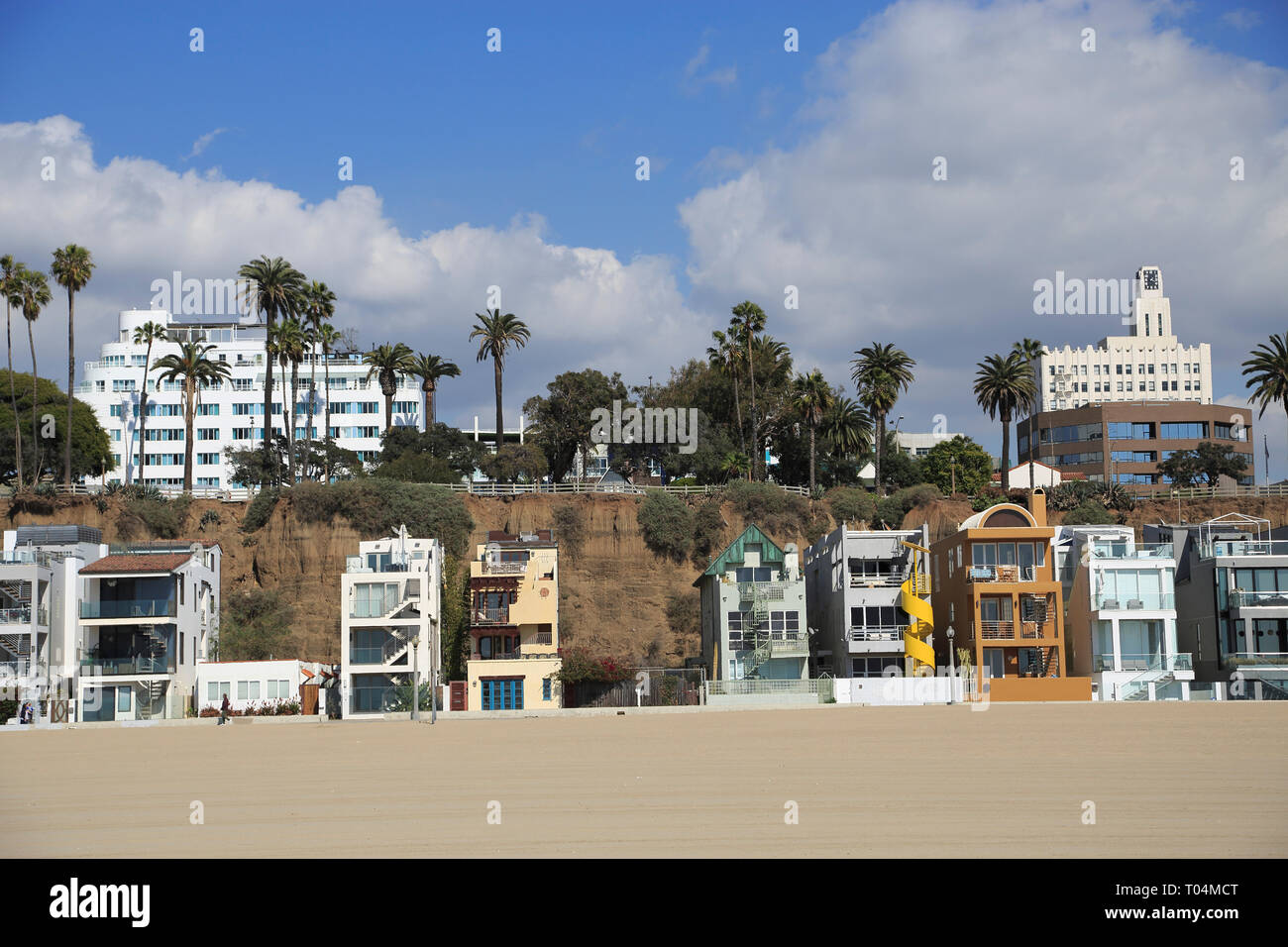 Beach Houses on the Strand Santa Monica, Los Angeles, California, USA ...