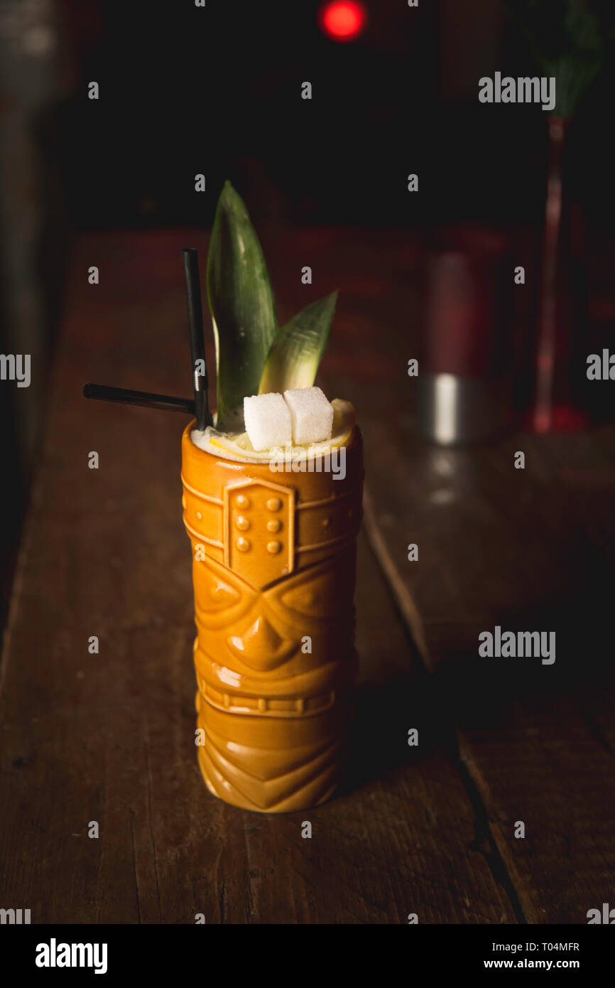 Totem pole cocktail on bar Stock Photo - Alamy