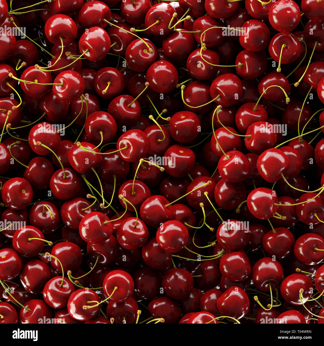 Cherry background, ultra realistic 3d rendering Stock Photo - Alamy