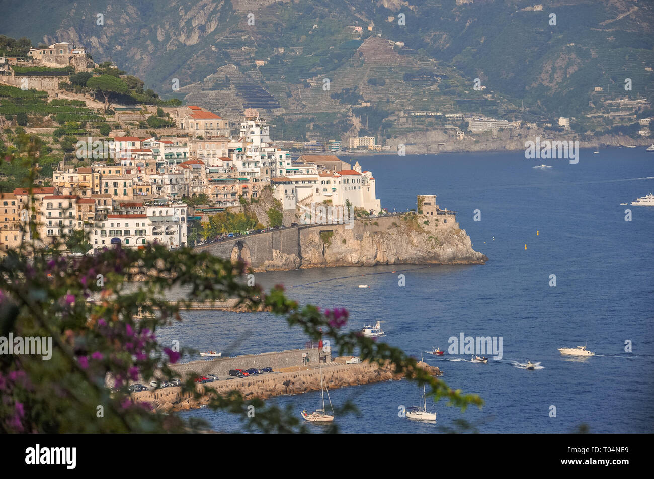 The Torre Saracena in Amalfi town, Amalfi coast, Italy Stock Photo - Alamy