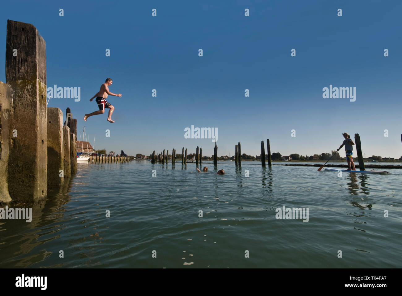 Wearing union jack swimming trunks hi-res stock photography and images ...