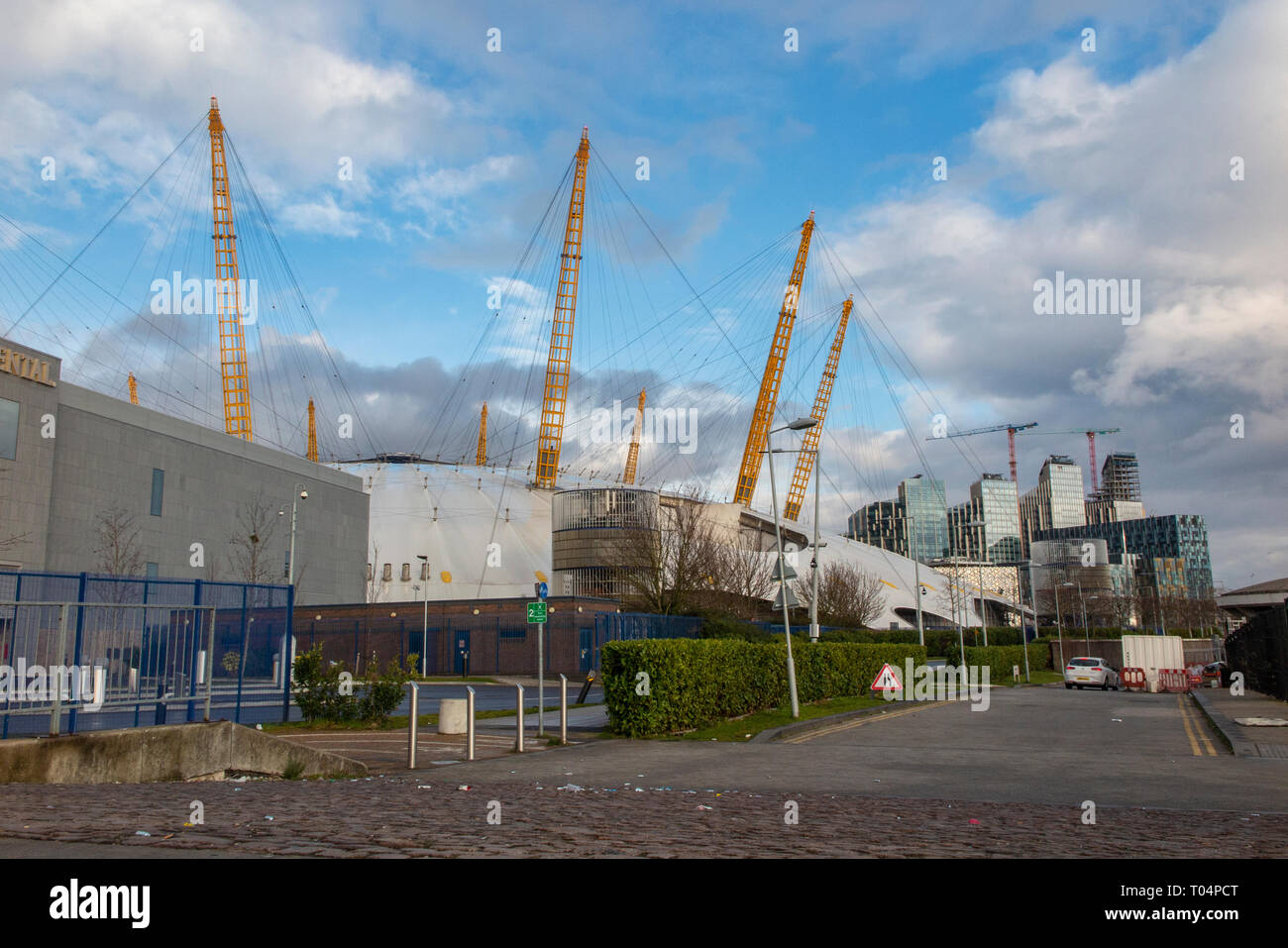 The rear of the O2 Millennium Dome Stock Photo - Alamy