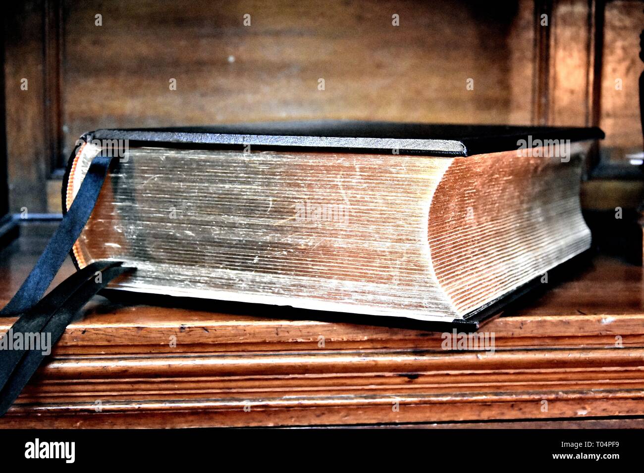 Original and really old Holy Bible Stock Photo - Alamy