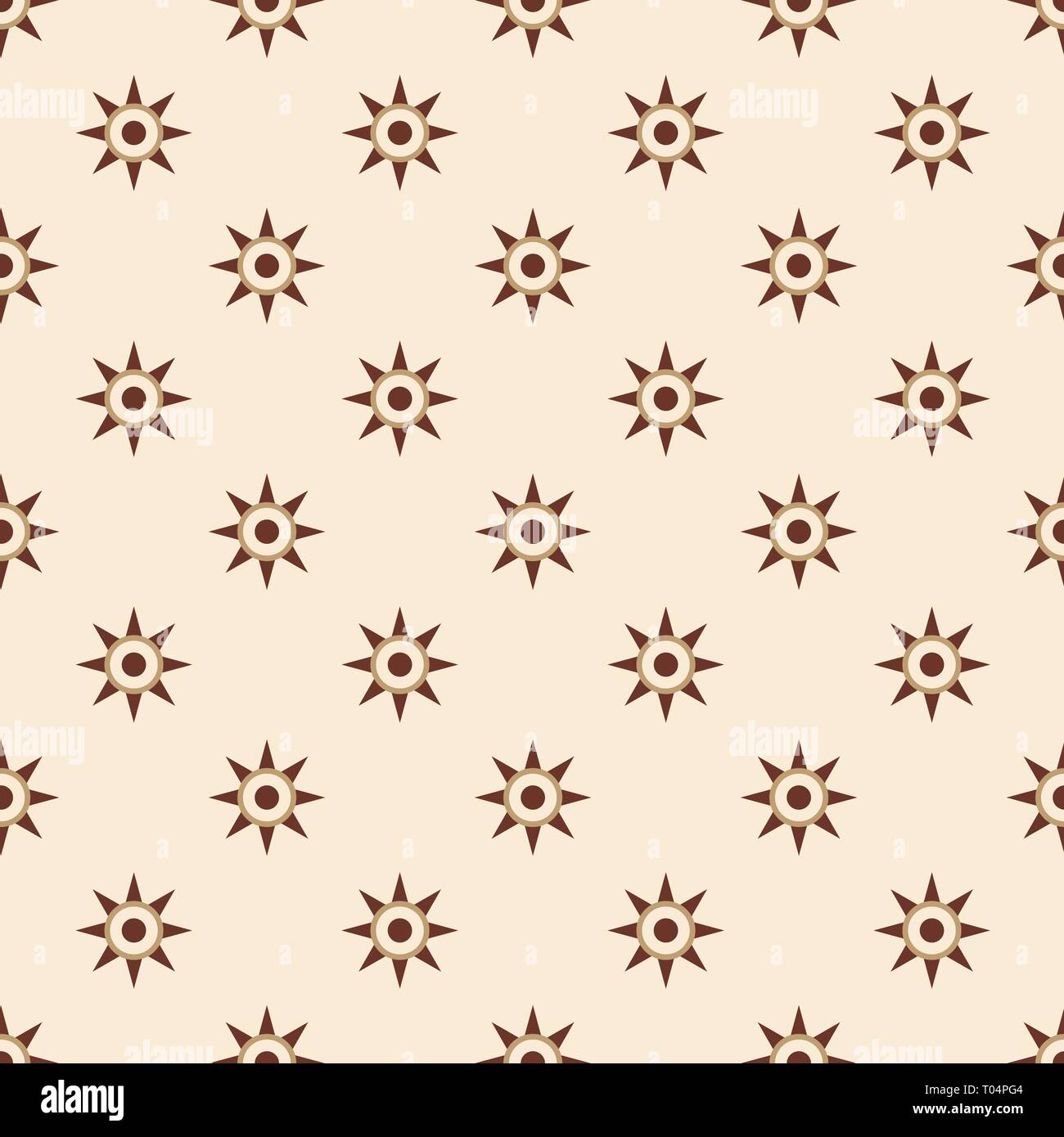 Geometric seamless pattern with symmetrical star shapes. Repeating ...