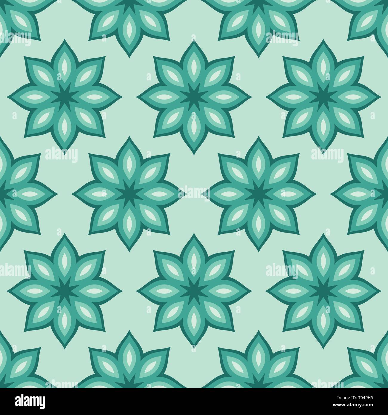 Abstract seamless floral pattern. Regularly repeating stylized flower ...