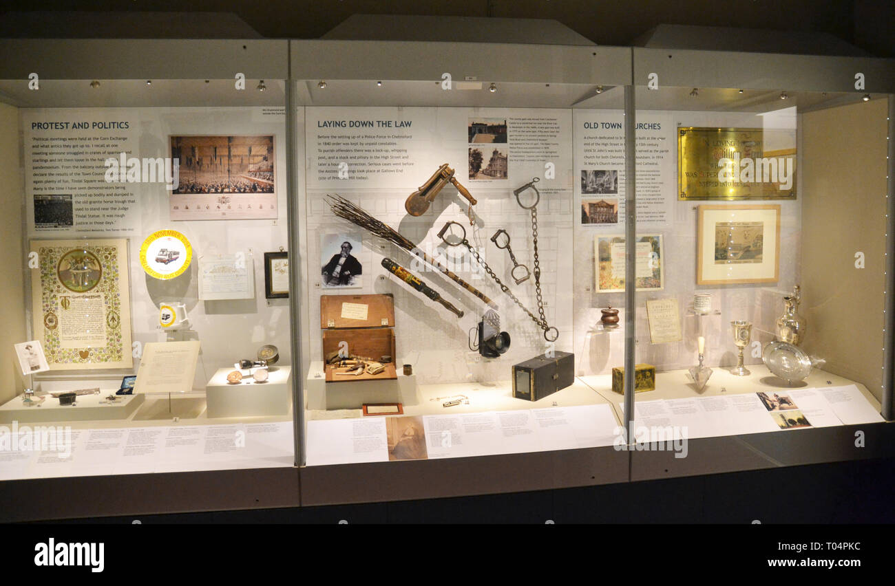 Displays about politics, law, and churches in Chelmsford, inside ...