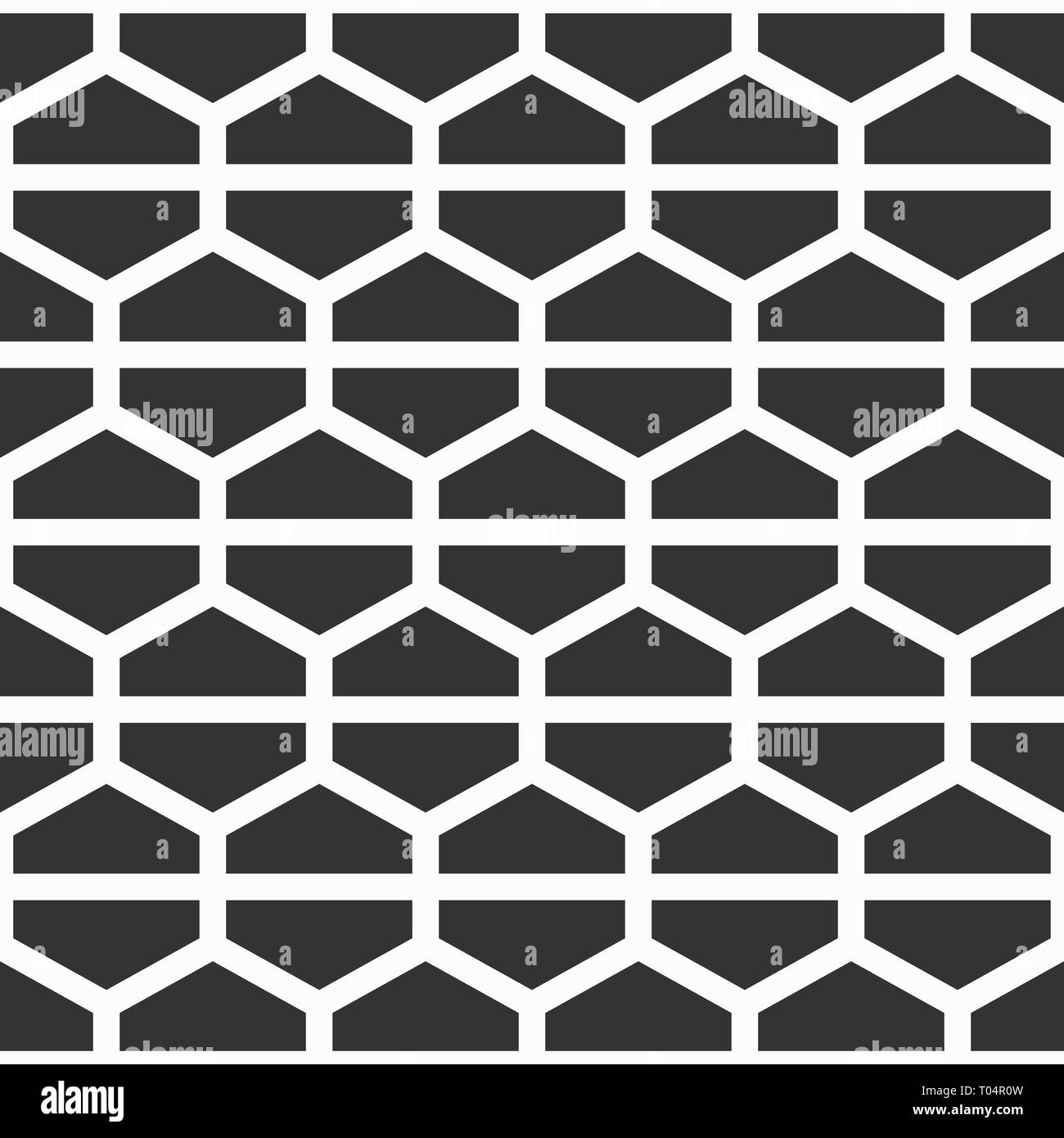 Seamless geometric abstract pattern of hexagons, divided into two parts ...