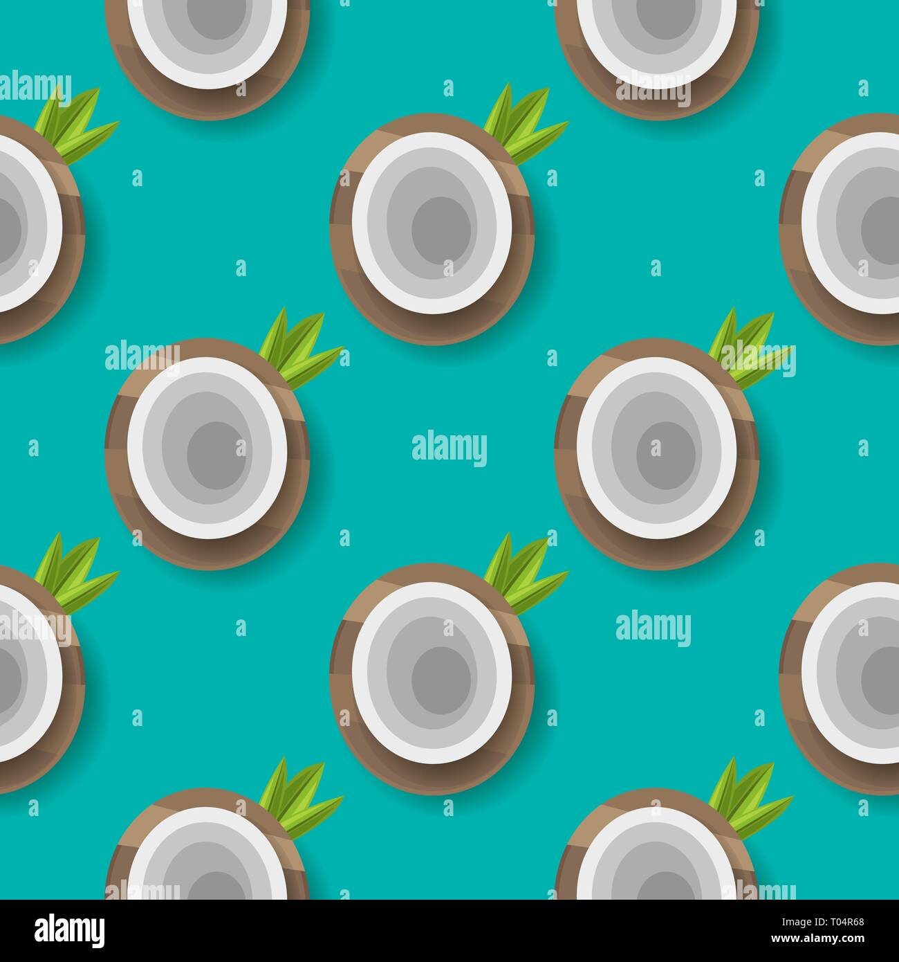 Vector Seamless Pattern With Coconut For Your Products And Business ...