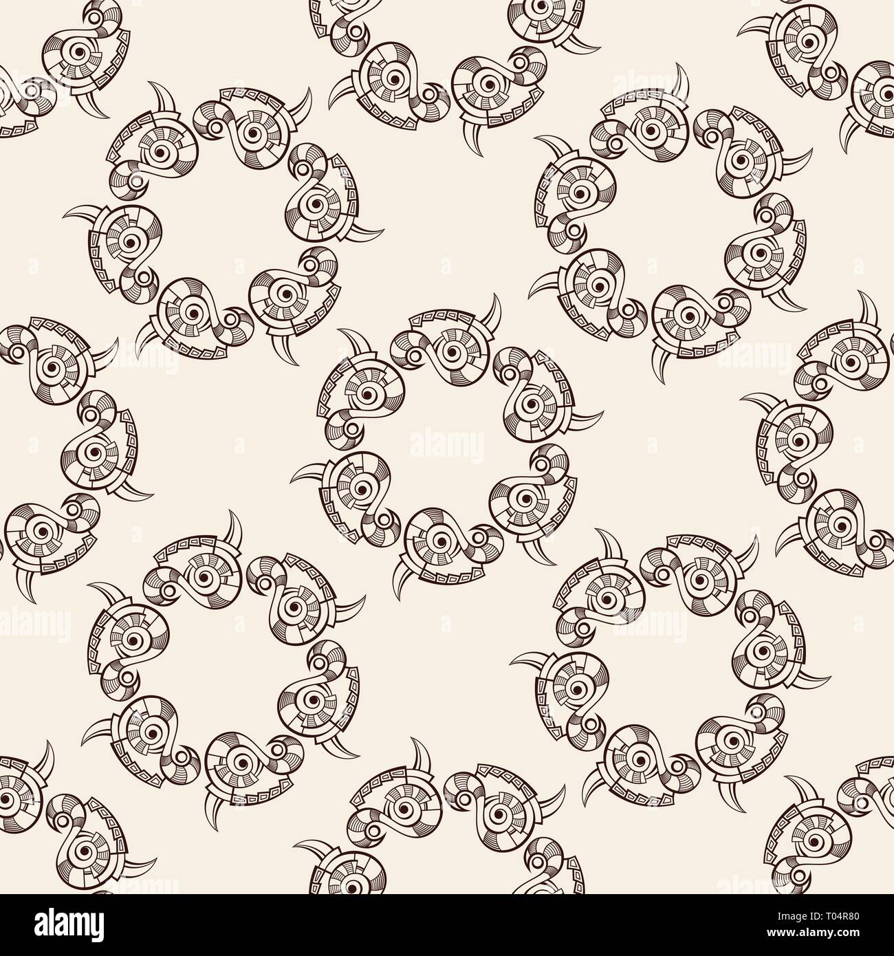 Abstract seamless pattern. Repeating geometric ornament made of ...