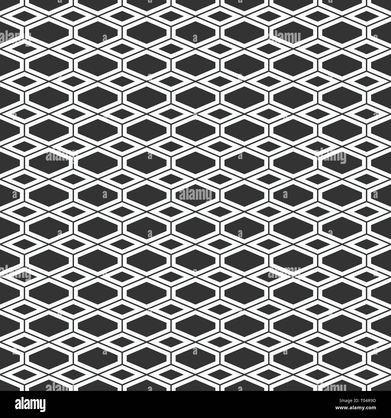 Elongated hexagons Black and White Stock Photos & Images - Alamy