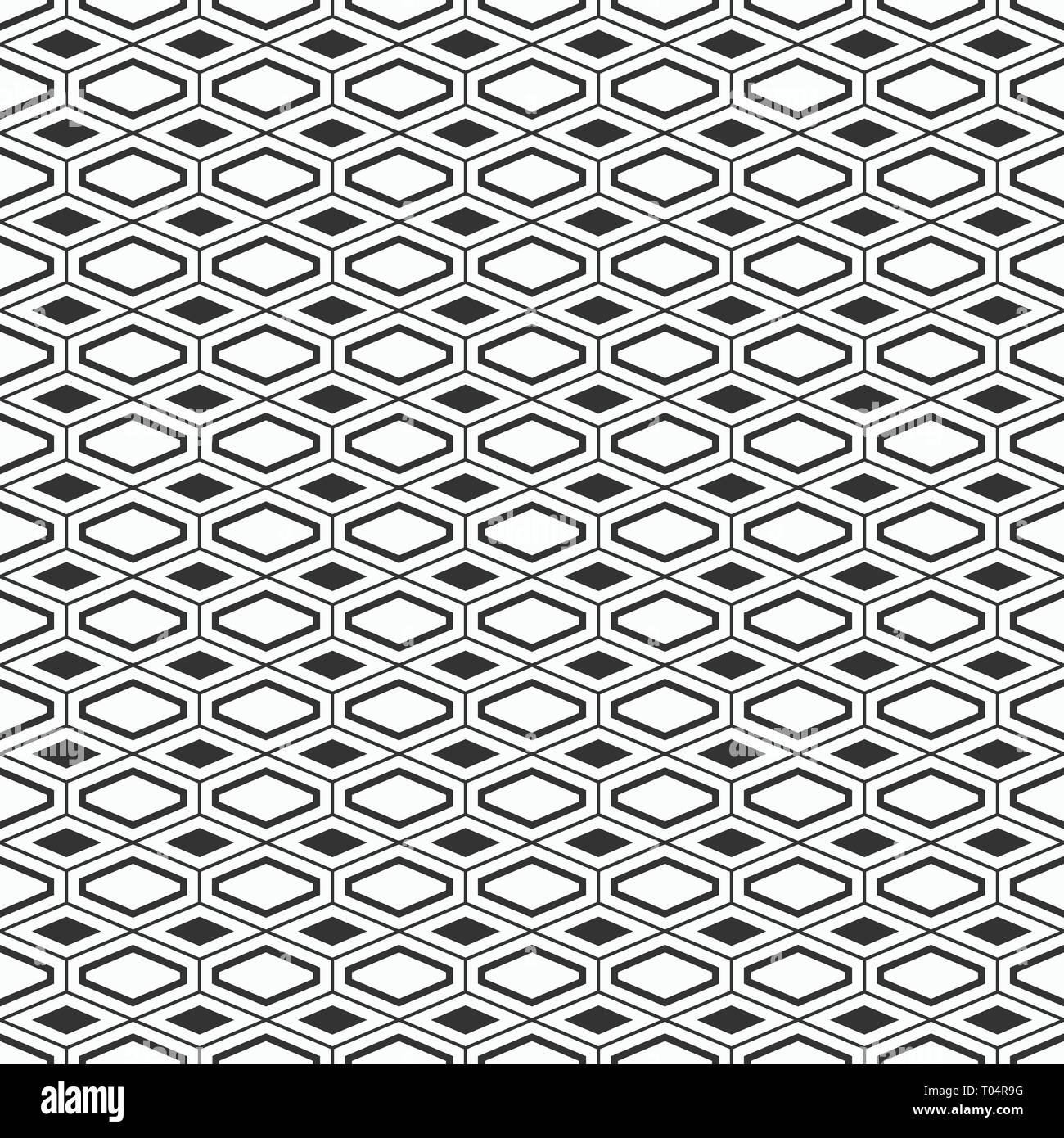 Vector seamless pattern. Modern stylish texture of rhombuses and ...